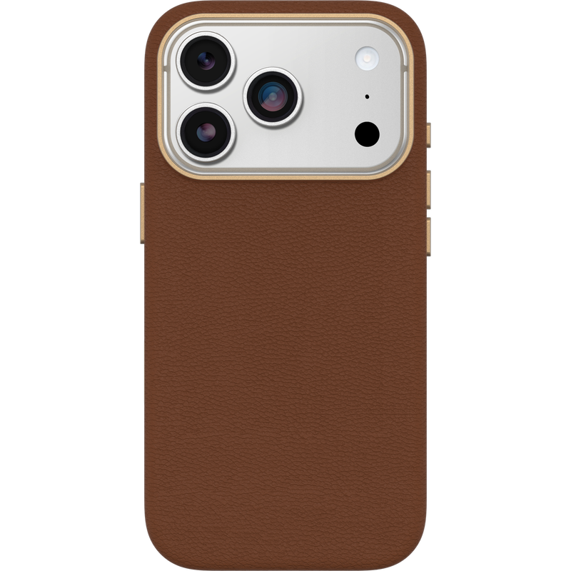 Premium Brown iPhone 17 Pro Case | OtterBox Symmetry Series Cactus Leather